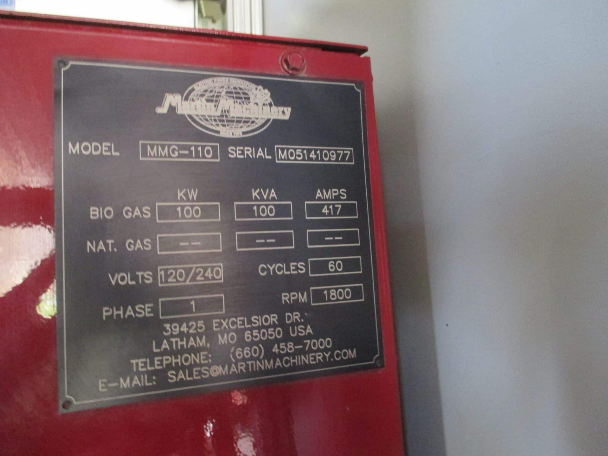 6 Stk PABKM genset dataplate - Martin Energy Group